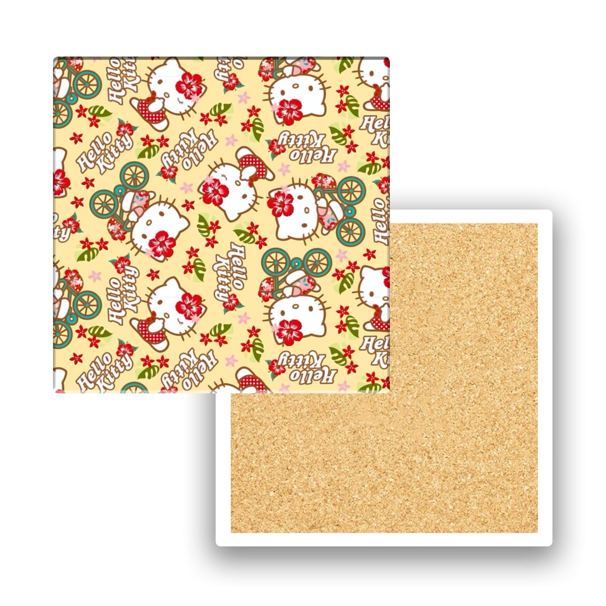 Hello Kitty Square Square Square Ceramic coasterss 4PCS - Walmart.com