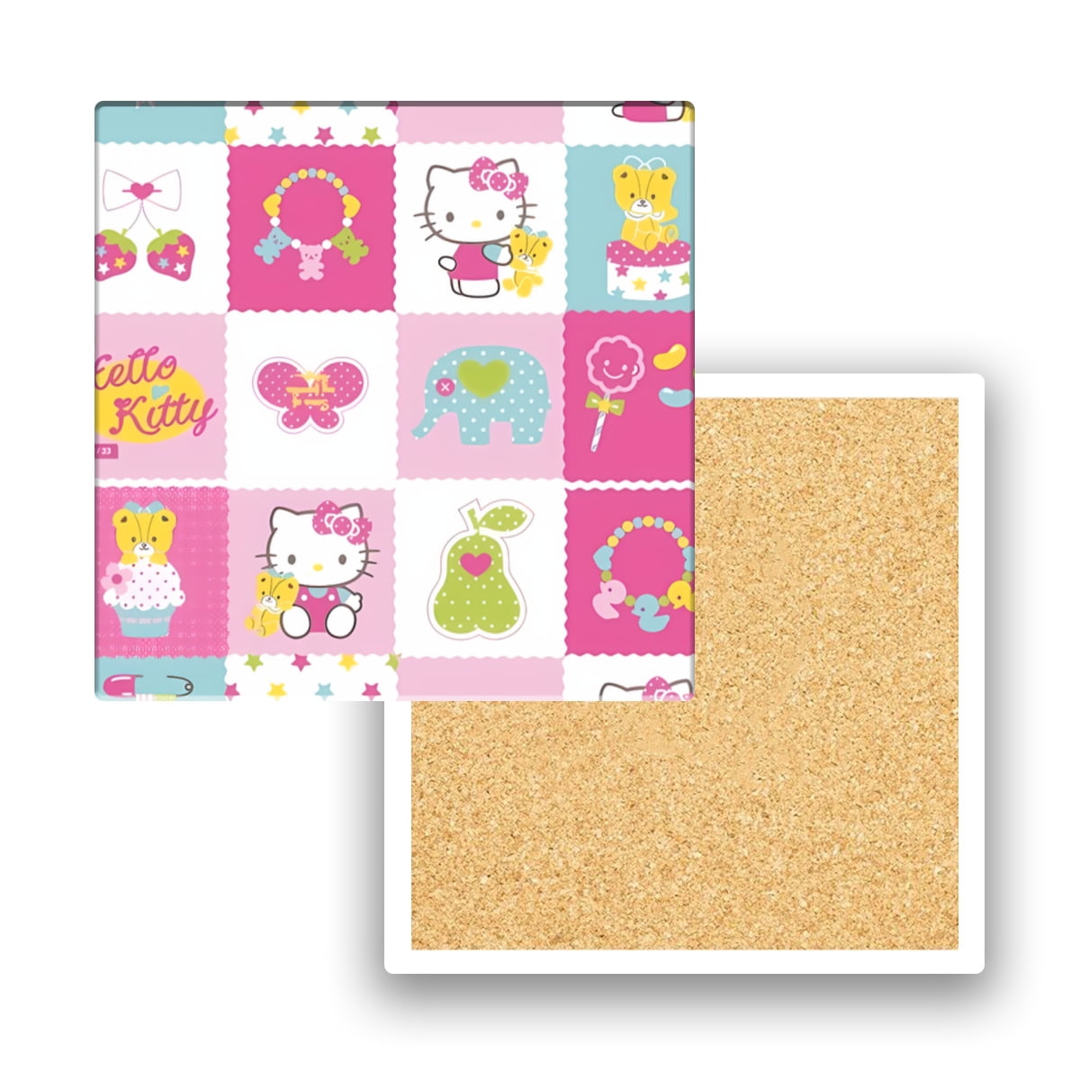 Hello Kitty Square Square Square Ceramic coasterss 6PCS - Walmart.com