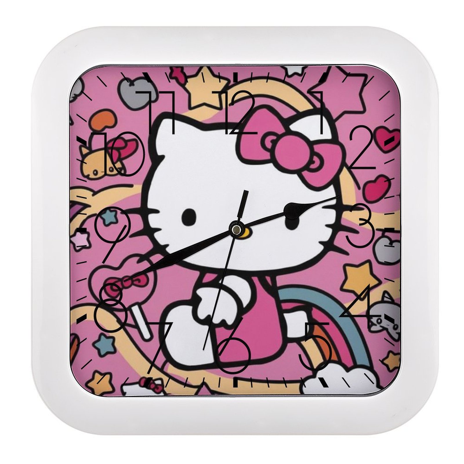 Hello Kitty Square wall clock battery operated decorative - Walmart.com
