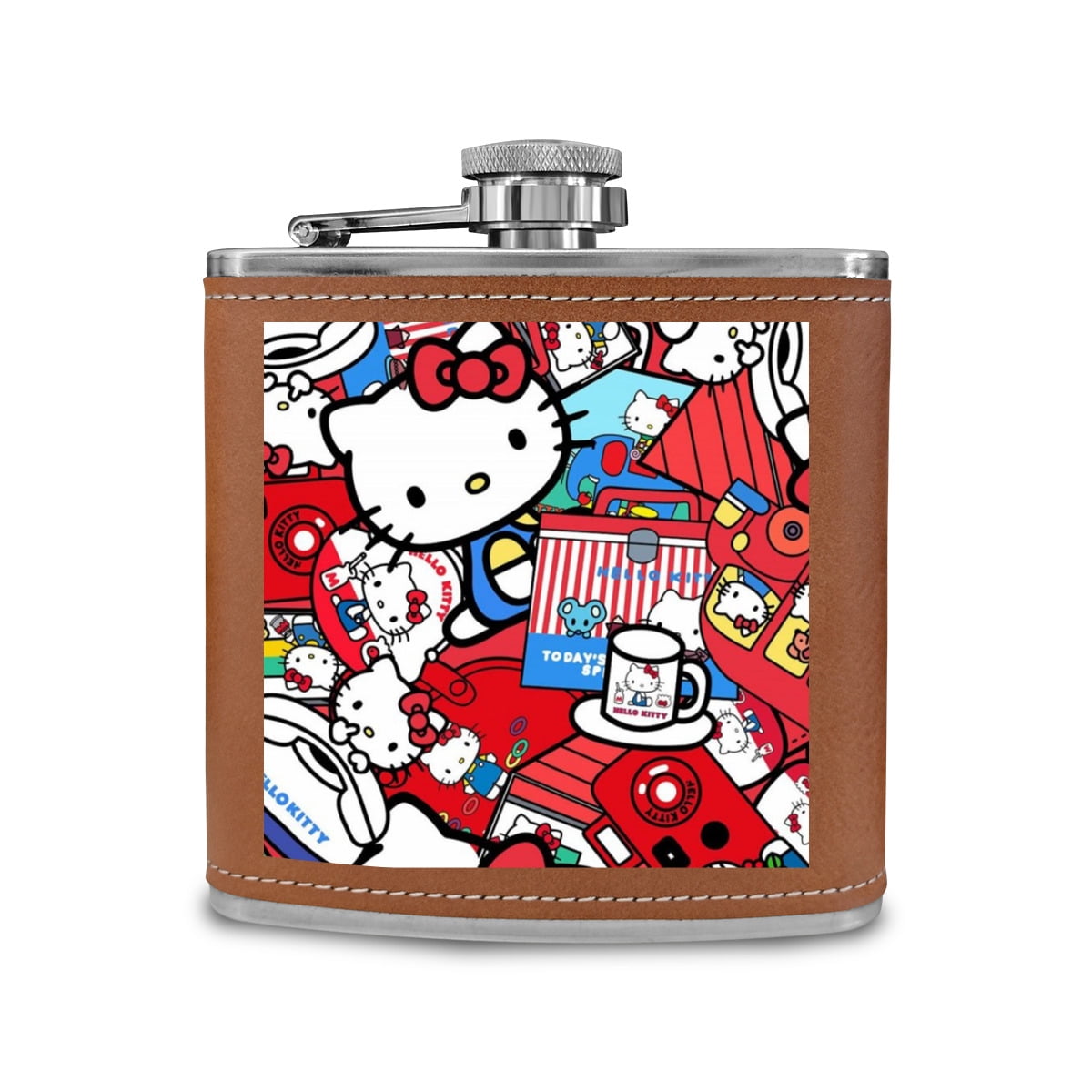 Hello Kitty Stainless Steel Small Water Bottle Portable Hip Flask Mini ...