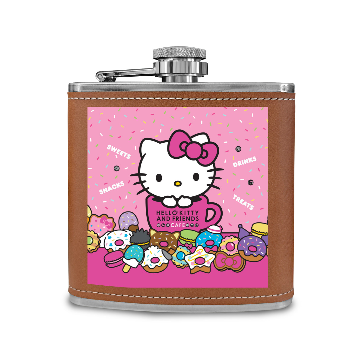 Hello Kitty Stainless Steel Small Water Bottle Portable Hip Flask Mini ...