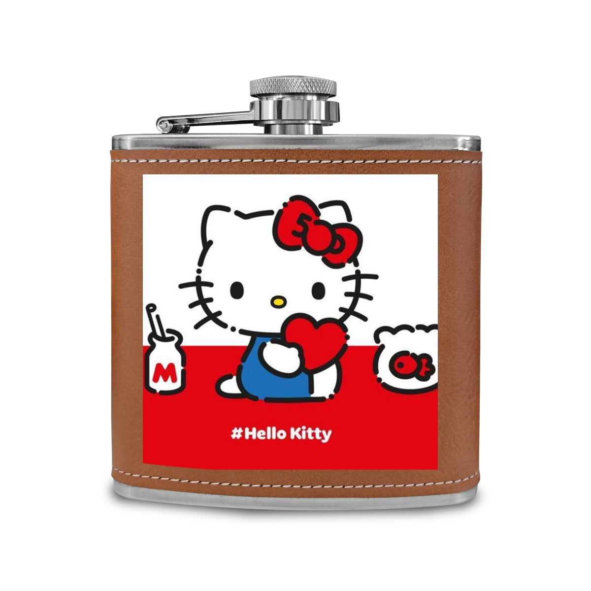 Hello Kitty Stainless Steel Small Water Bottle Portable Hip Flask Mini ...