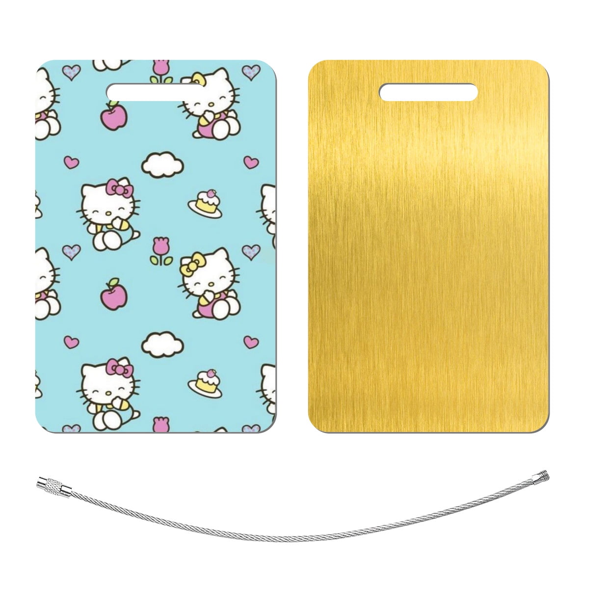 Hello Kitty Stainless steel luggage tag (double-sided printing）Travel ...
