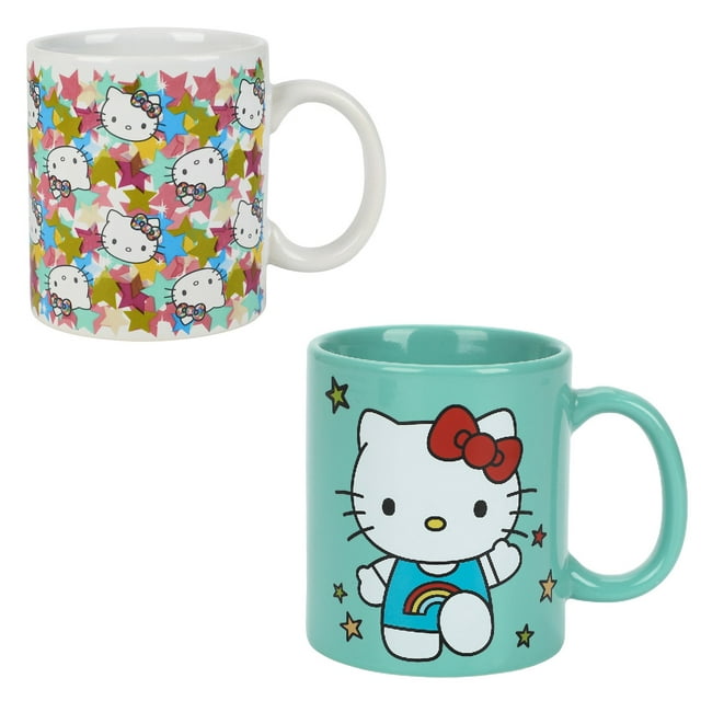 Hello Kitty Stars 2-Pack 16 Oz Ceramic Mug Set - Walmart.com
