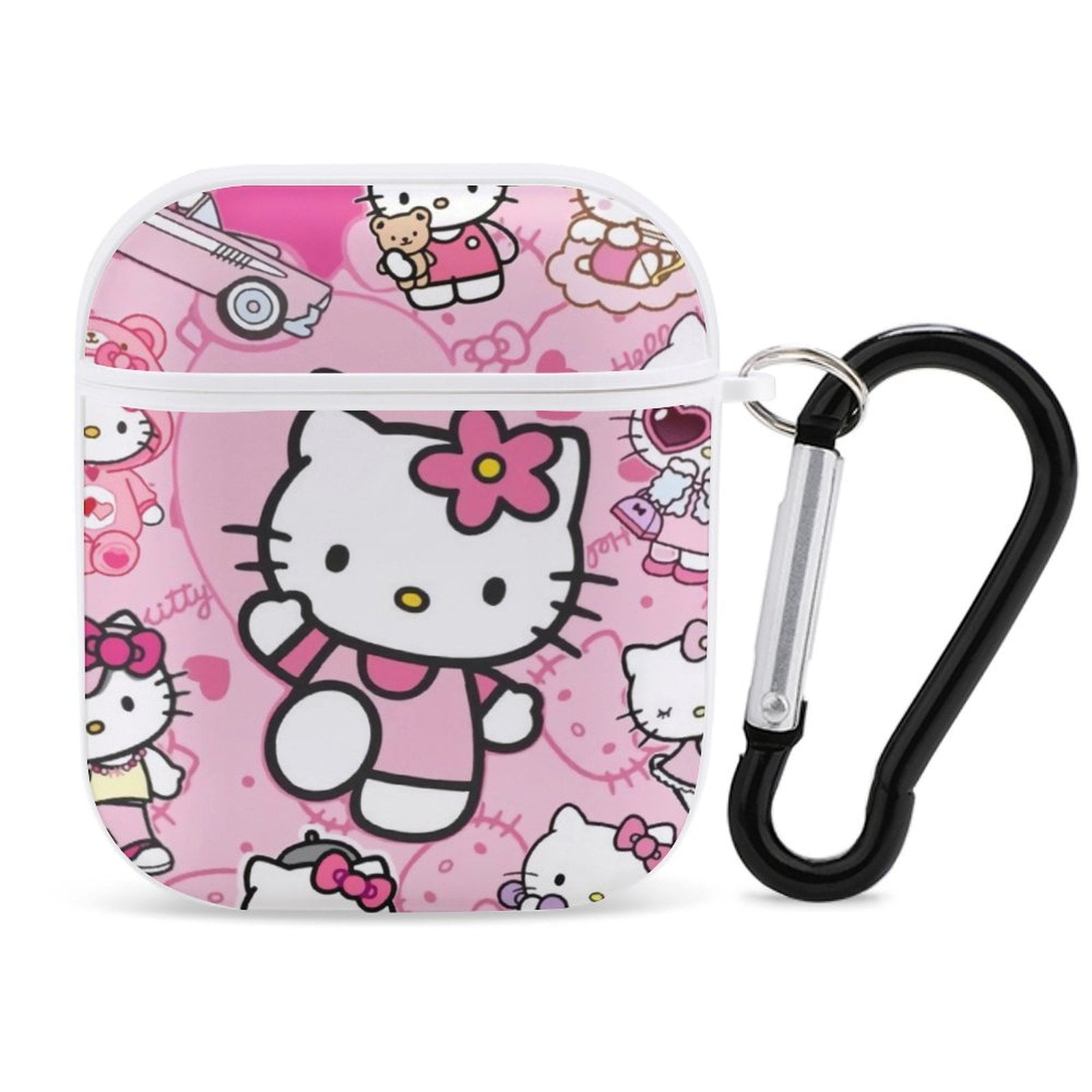 Hello Kitty Stickers Case for AirPods Case Cover with Keychain,Cute ...