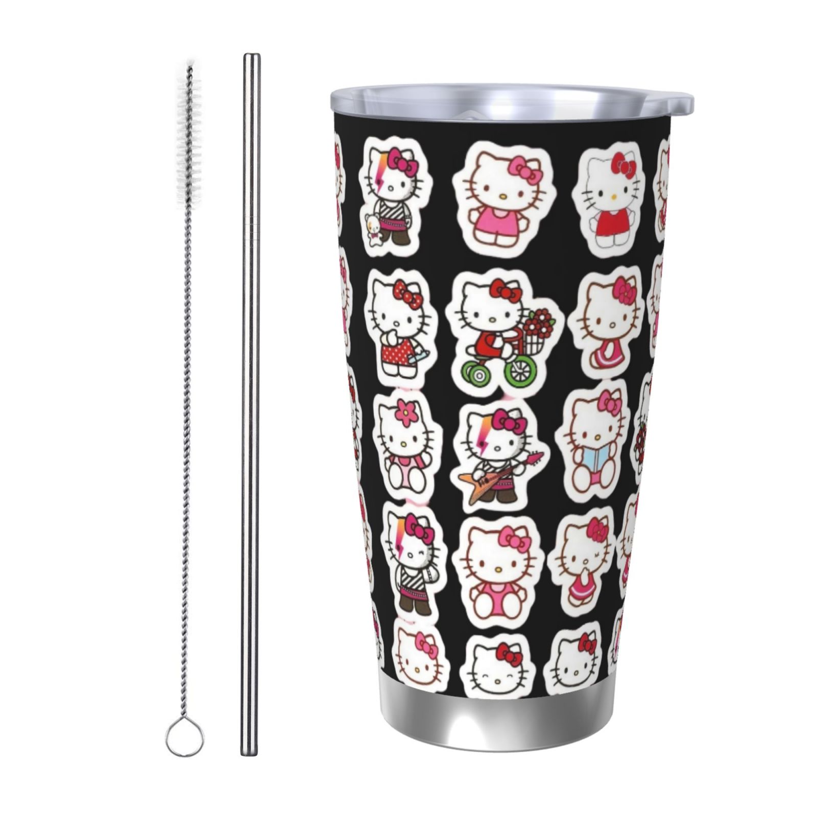 Hello Kitty Stickers Water Bottle,Coffee Cups,Insulated Stainless Steel ...
