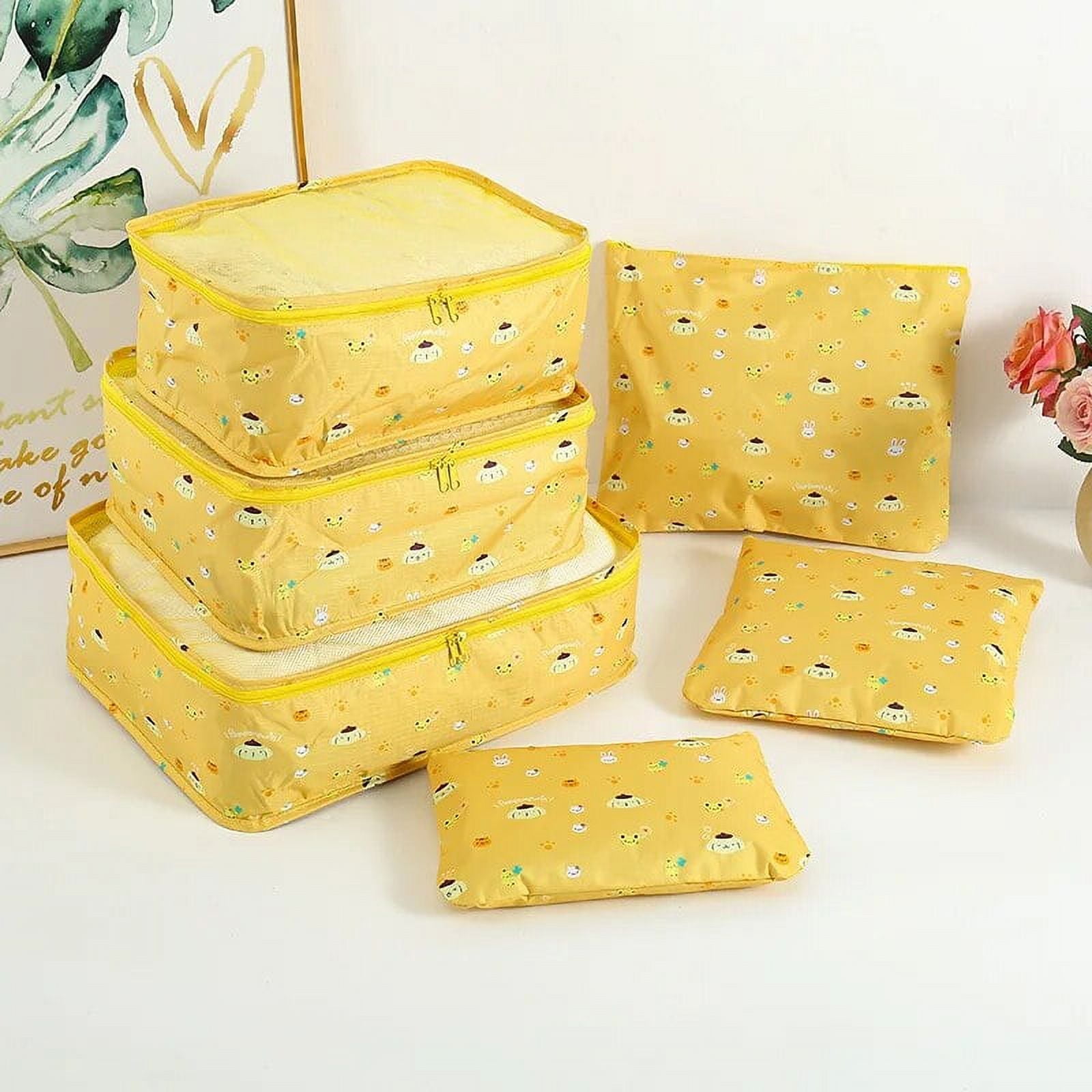 Hello Kitty Storage Bag Cartoon Water Proof Travel Storage Classification Organizer Bag 6 Piece ...