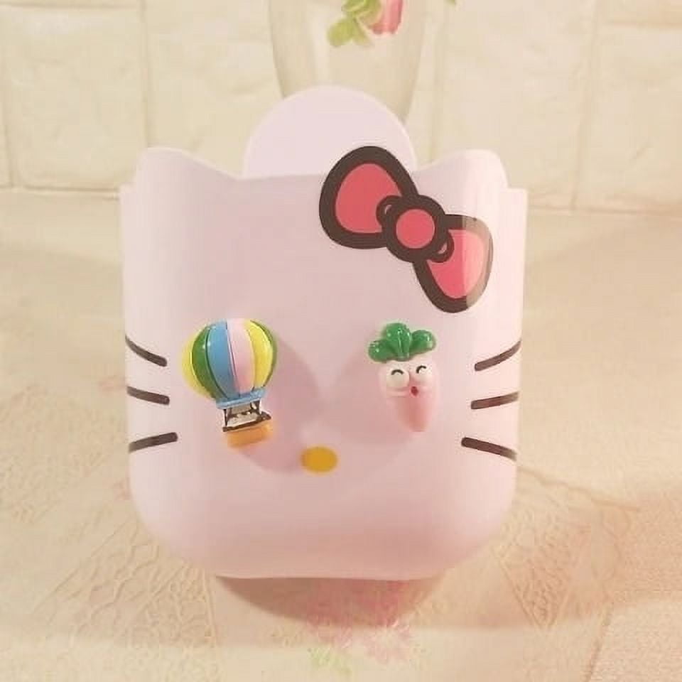 Hello Kitty Storage Box Bathroom Trash Bucket Toothbrush Rack Cartoon ...