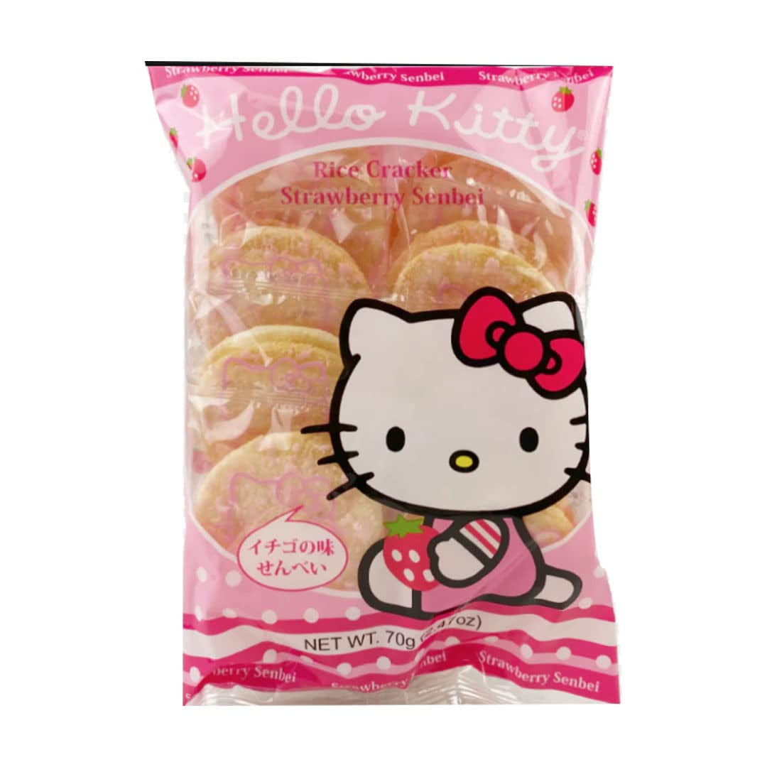 Hello Kitty Strawberry Senbei DMF15 (2.47oz). Light & crispy rice ...