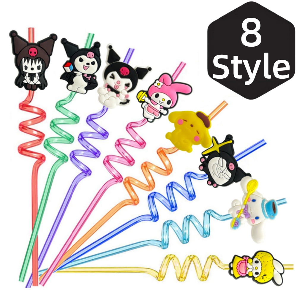Hello Kitty Straws For Girls Cartoon kawaii Theme Reusable Drinking ...