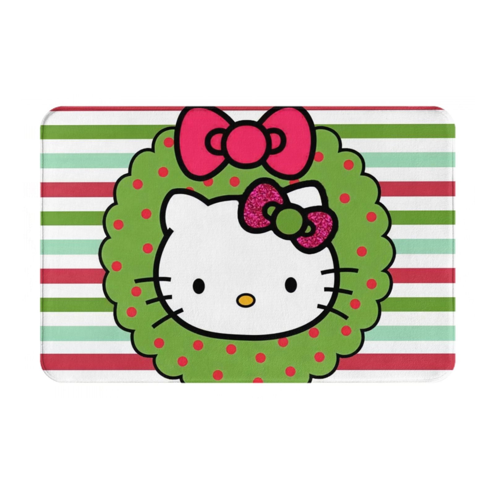Hello Kitty Stripes Bathroom Rugs Mat 24x16,Extra Soft and Absorbent ...