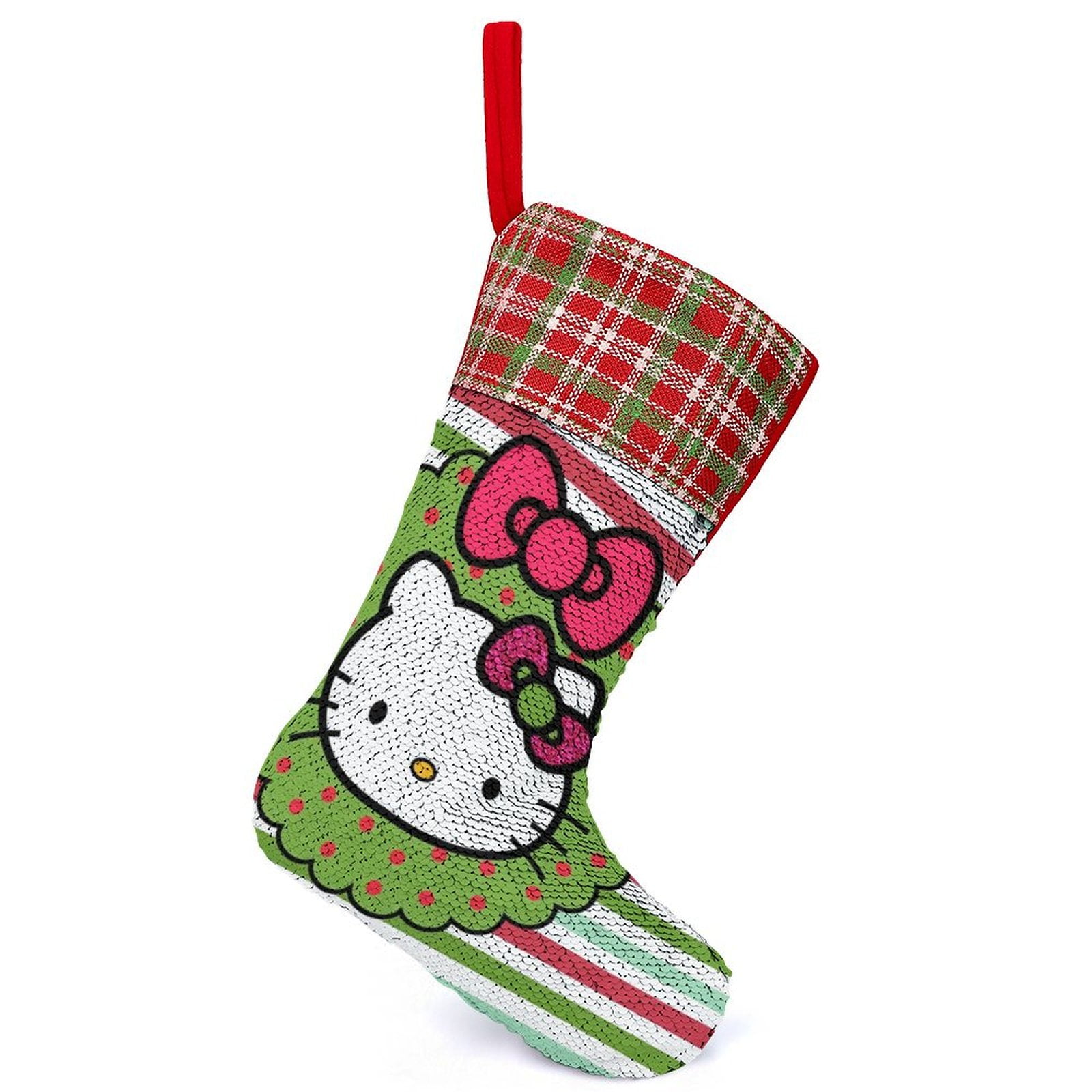 Hello Kitty Stripes Christmas Stockings,Reversible Color Changing ...