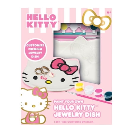 Hello Kitty Paint Your Own Jewelry Dish - DIY Craft Kit - Walmart.com