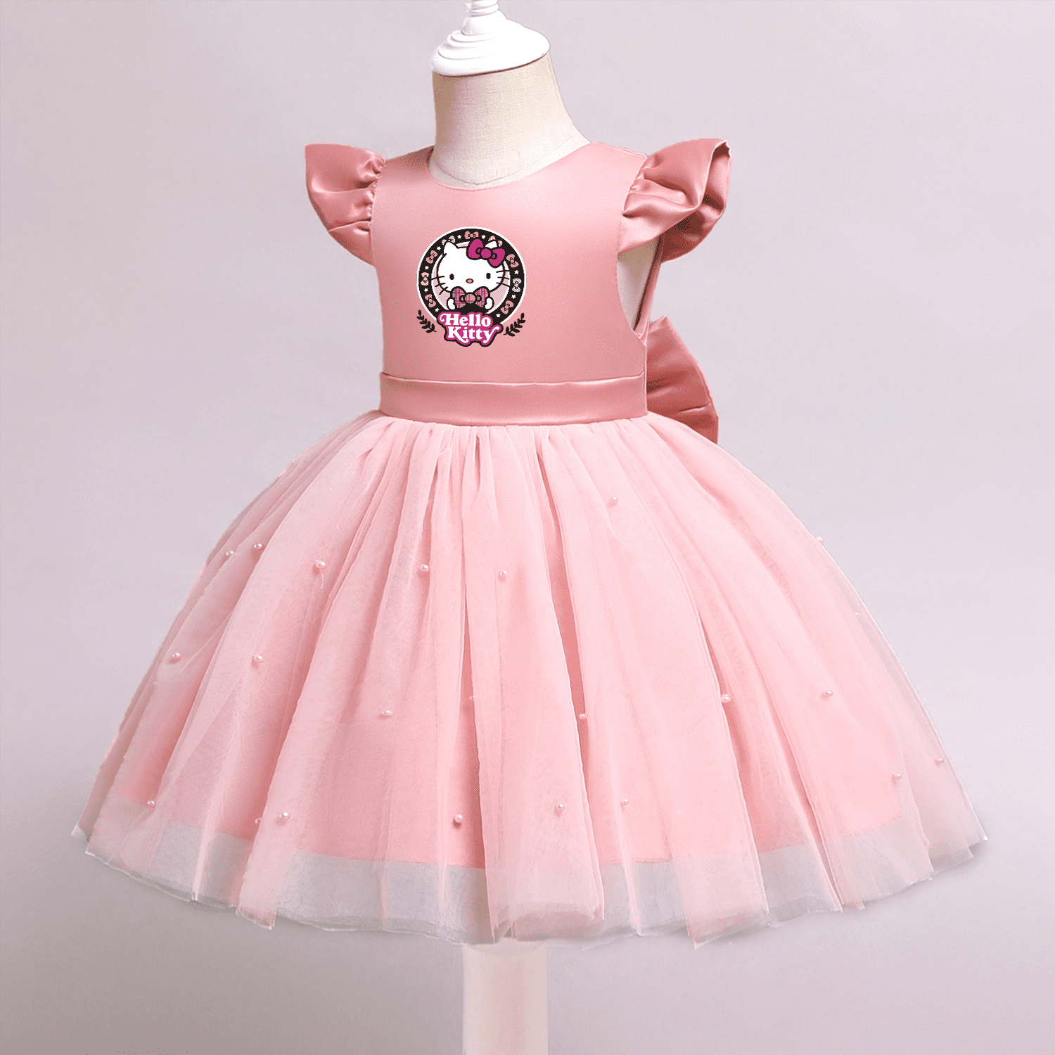 Hello Kitty Summer Girls Lace Dresses Tulle Tutu Princess Dresses ...