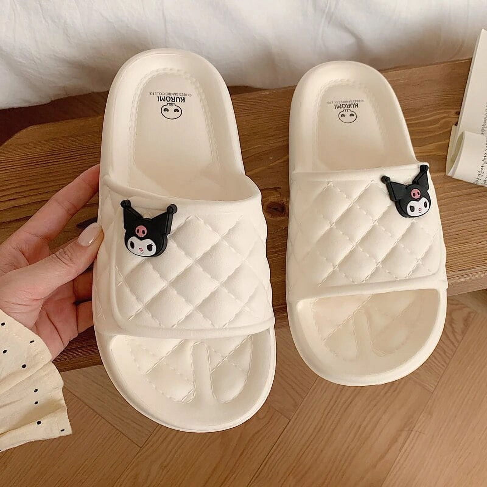 Hello Kitty Summer Slippers Women Sanrio Kuromi Indoor Eva High Soft ...