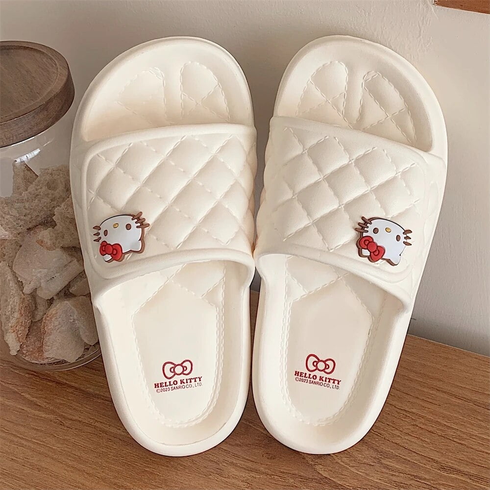 Hello Kitty Summer Slippers Women Sanrio Kuromi Indoor Eva High Soft ...