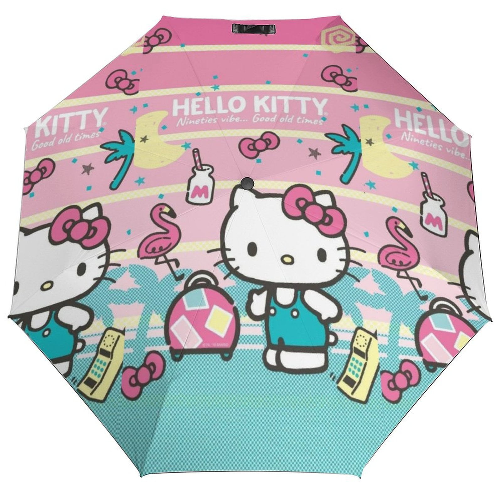 Hello Kitty Sun umbrella Automatic Open/Close Sun Rain Travel Umbrella ...