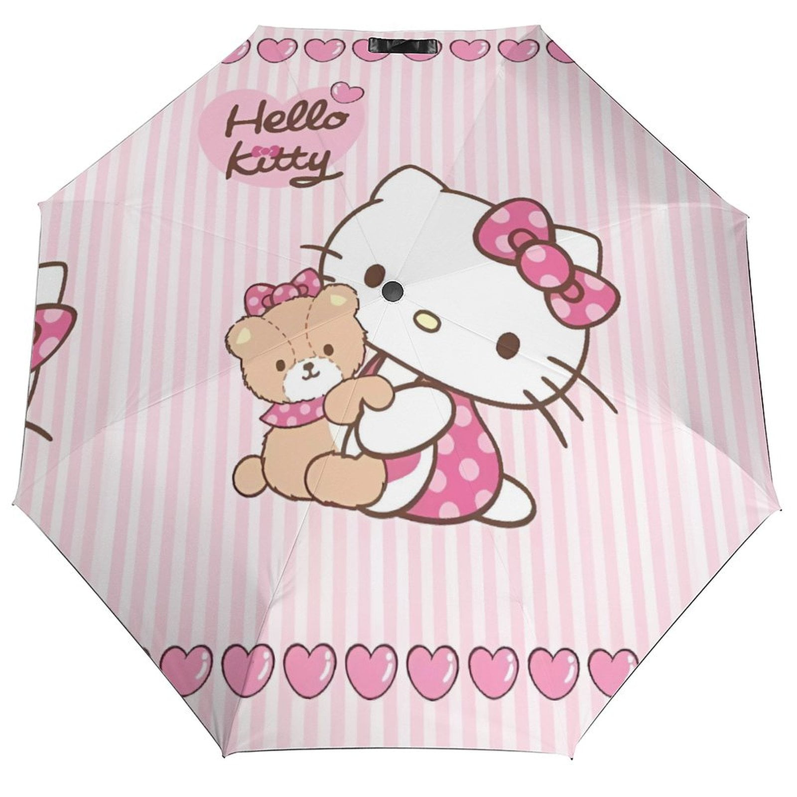 Hello Kitty Sun umbrella Automatic Open/Close Sun Rain Travel Umbrella ...