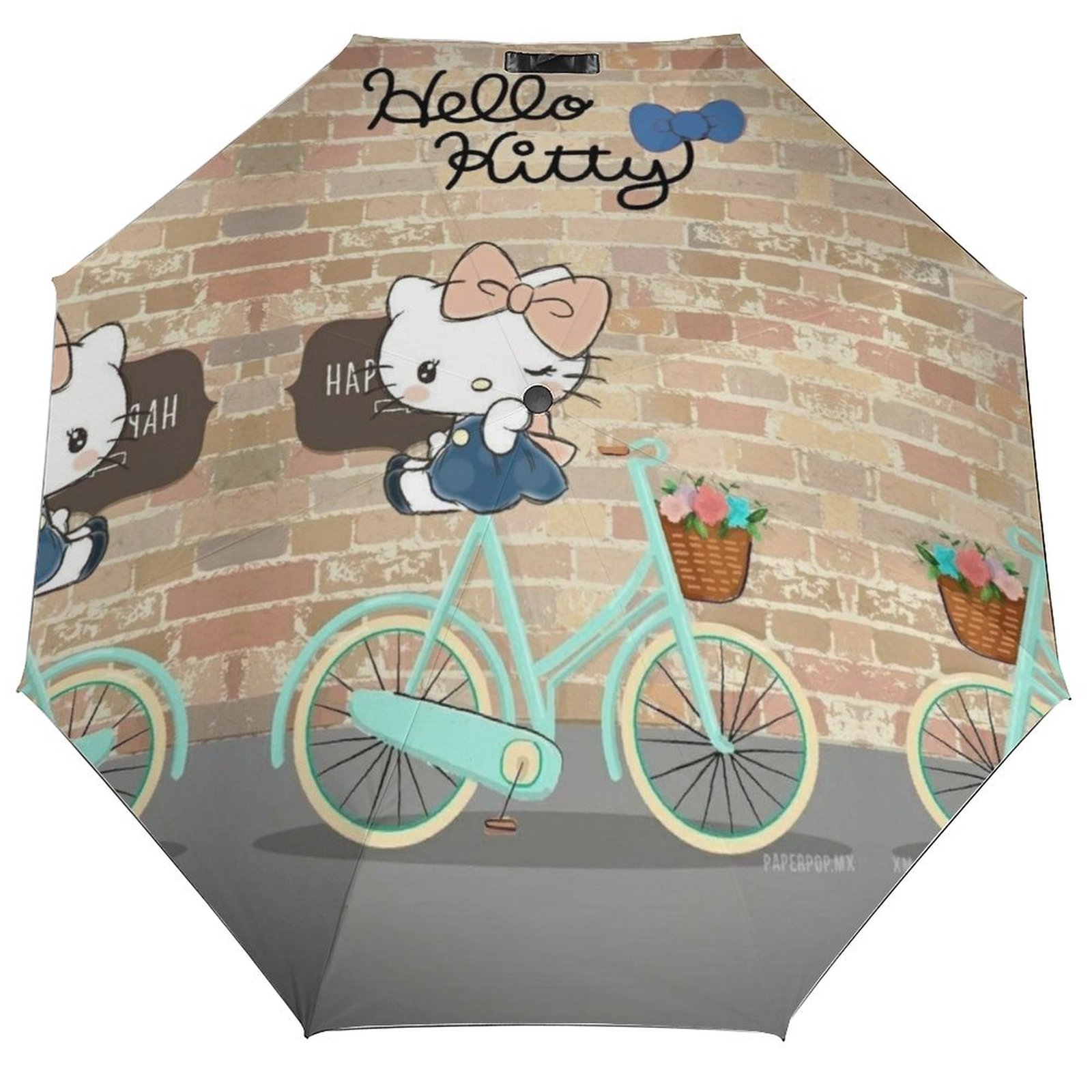 Hello Kitty Sun umbrella Automatic Open/Close Sun Rain Travel Umbrella ...