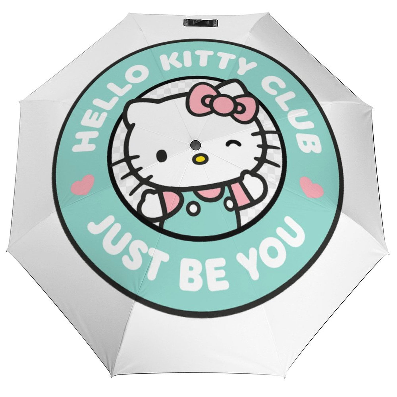 Hello Kitty Sun umbrella Automatic Open/Close Sun Rain Travel Umbrella ...