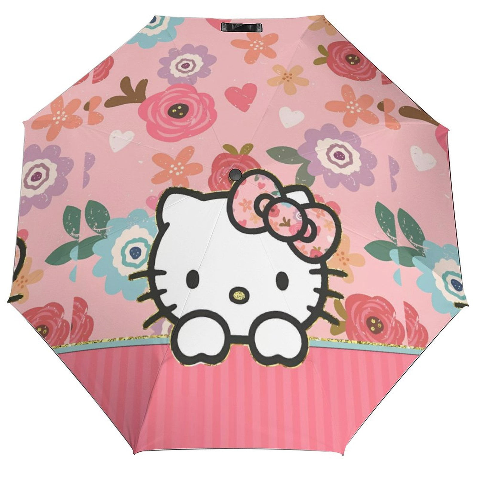 Hello Kitty Sun umbrella Automatic Open/Close Sun Rain Travel Umbrella ...