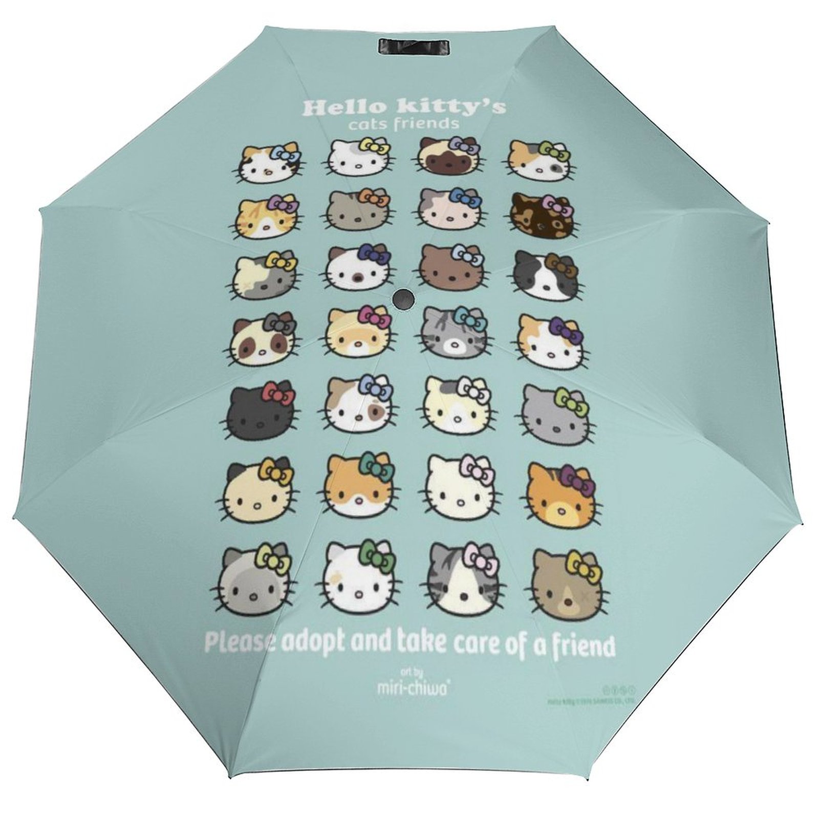 Hello Kitty Sun umbrella Automatic Open/Close Sun Rain Travel Umbrella ...