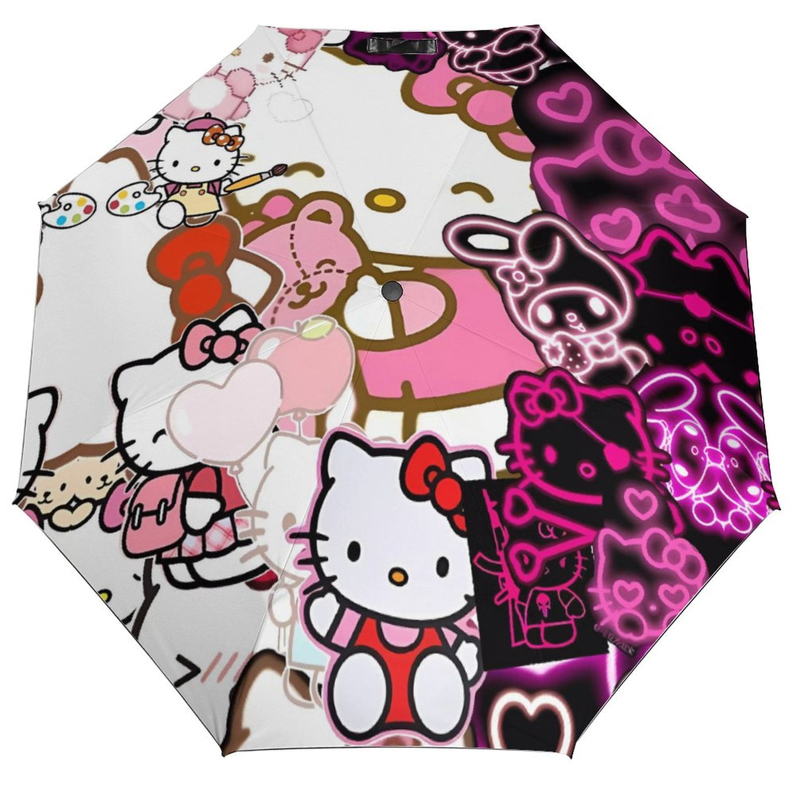 Hello Kitty Sun umbrella Automatic Open/Close Sun Rain Travel Umbrella ...