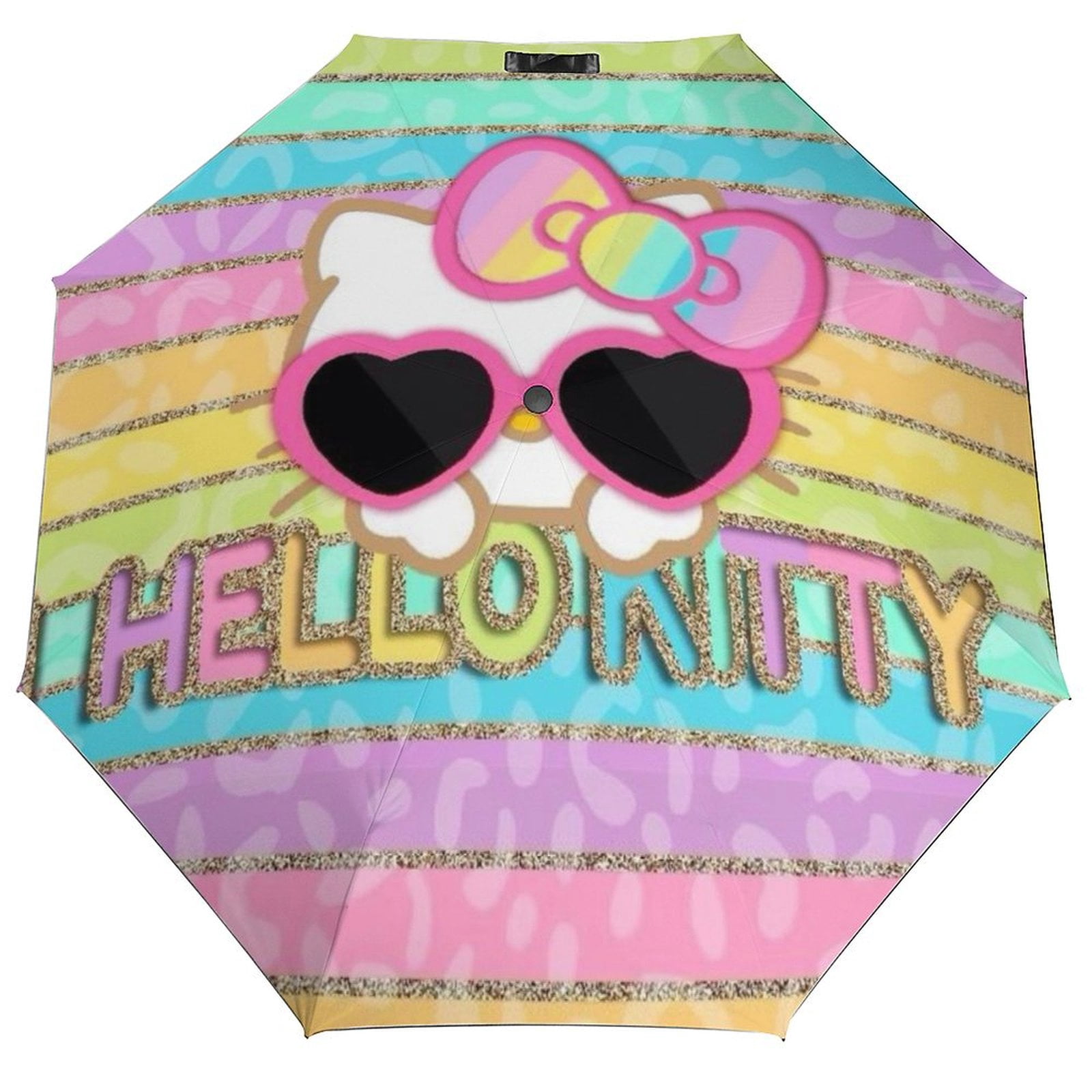 Hello Kitty Sun umbrella Automatic Open/Close Sun Rain Travel Umbrella ...