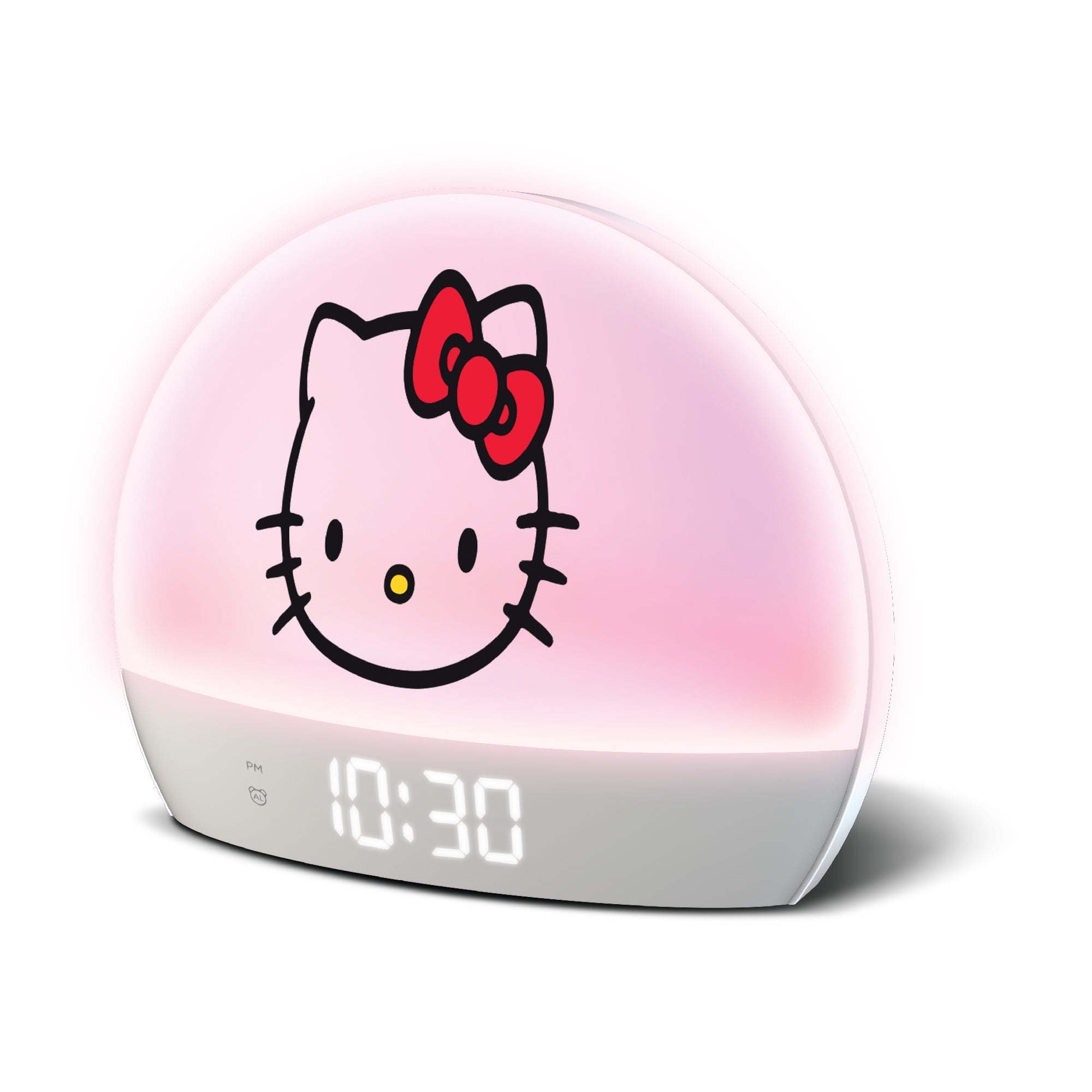 Hello Kitty Sunrise Alarm Clock - Multicolor Lights, USB Charging, LED ...