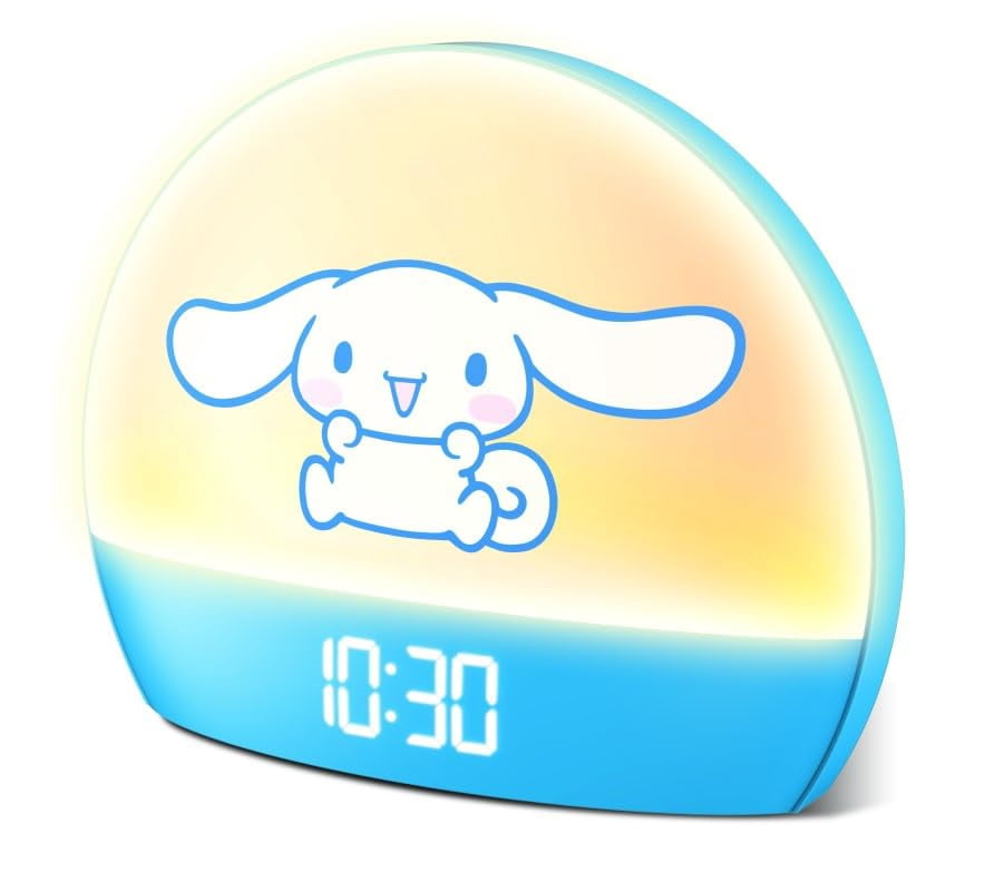 Hello Kitty Sunrise Alarm Clock - Multicolor Lights, USB Charging, LED ...