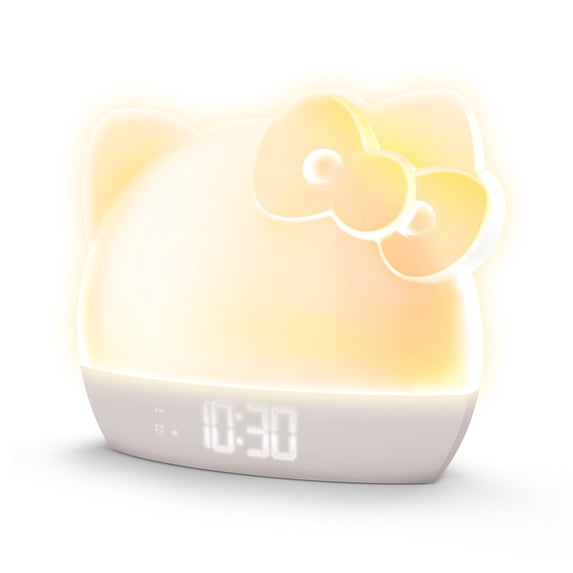 Hello Kitty Sunrise Alarm Clock with Wake-Up Light, RGB Color-Changing ...