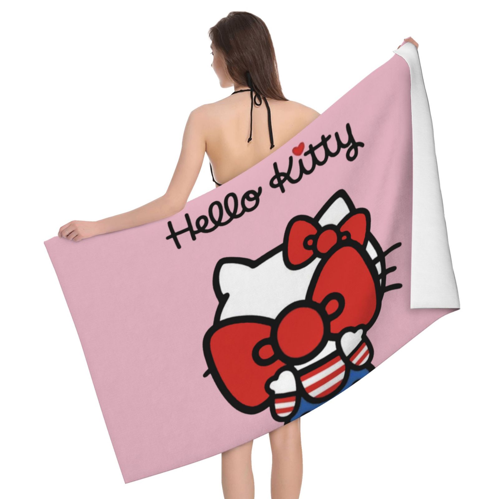Hello Kitty Super Soft & Absorbent Fade Resistant Cotton Towel Large ...