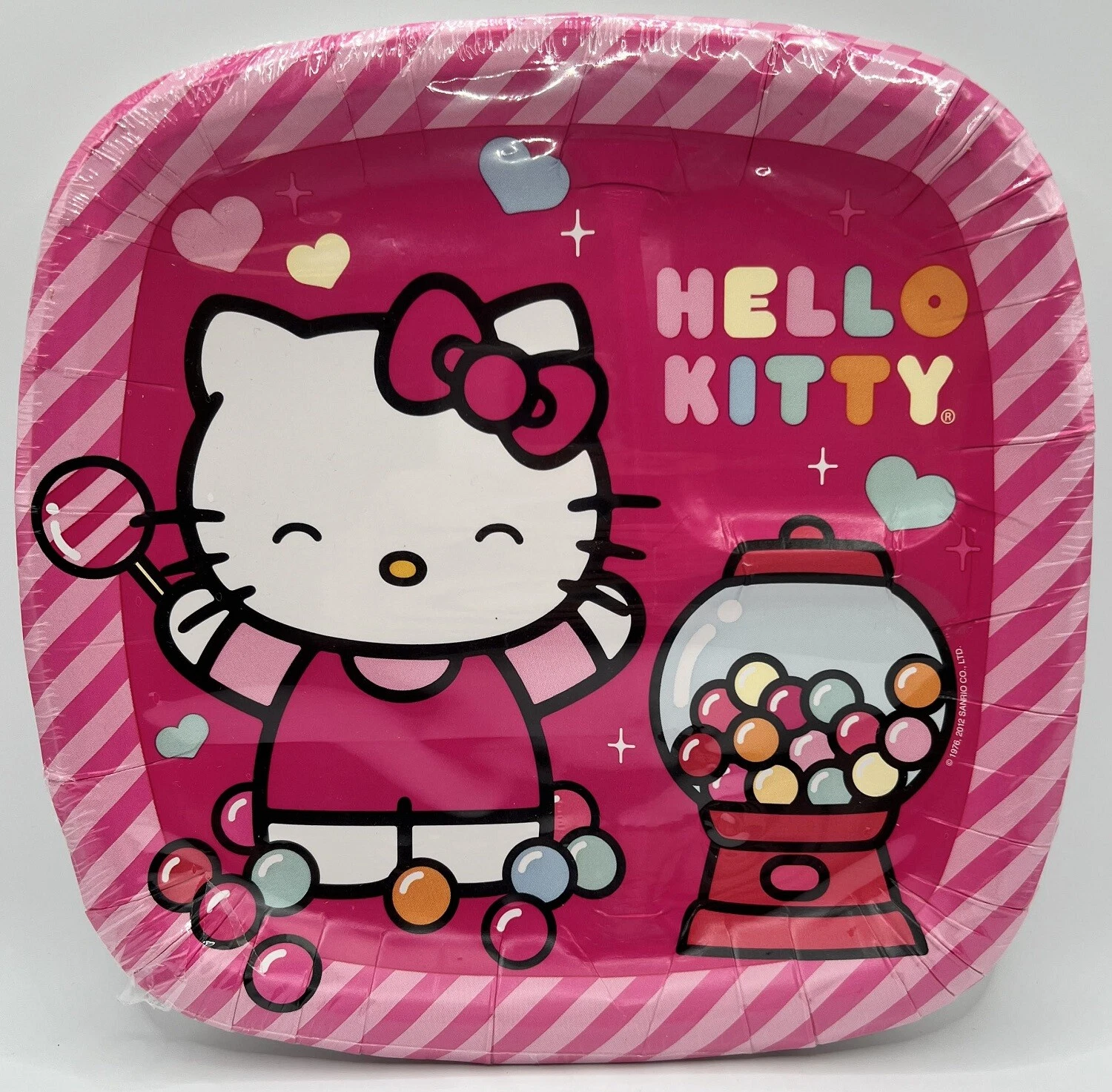 Hello Kitty Sweet Candy Pink Birthday Party 9" Square Divided Dinner ...