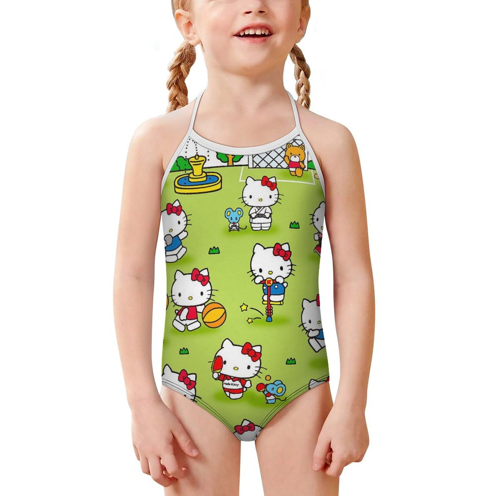 Hello Kitty Swimsuit Sets for Girls 7-8T Cute Swimsuit Hello Kitty ...