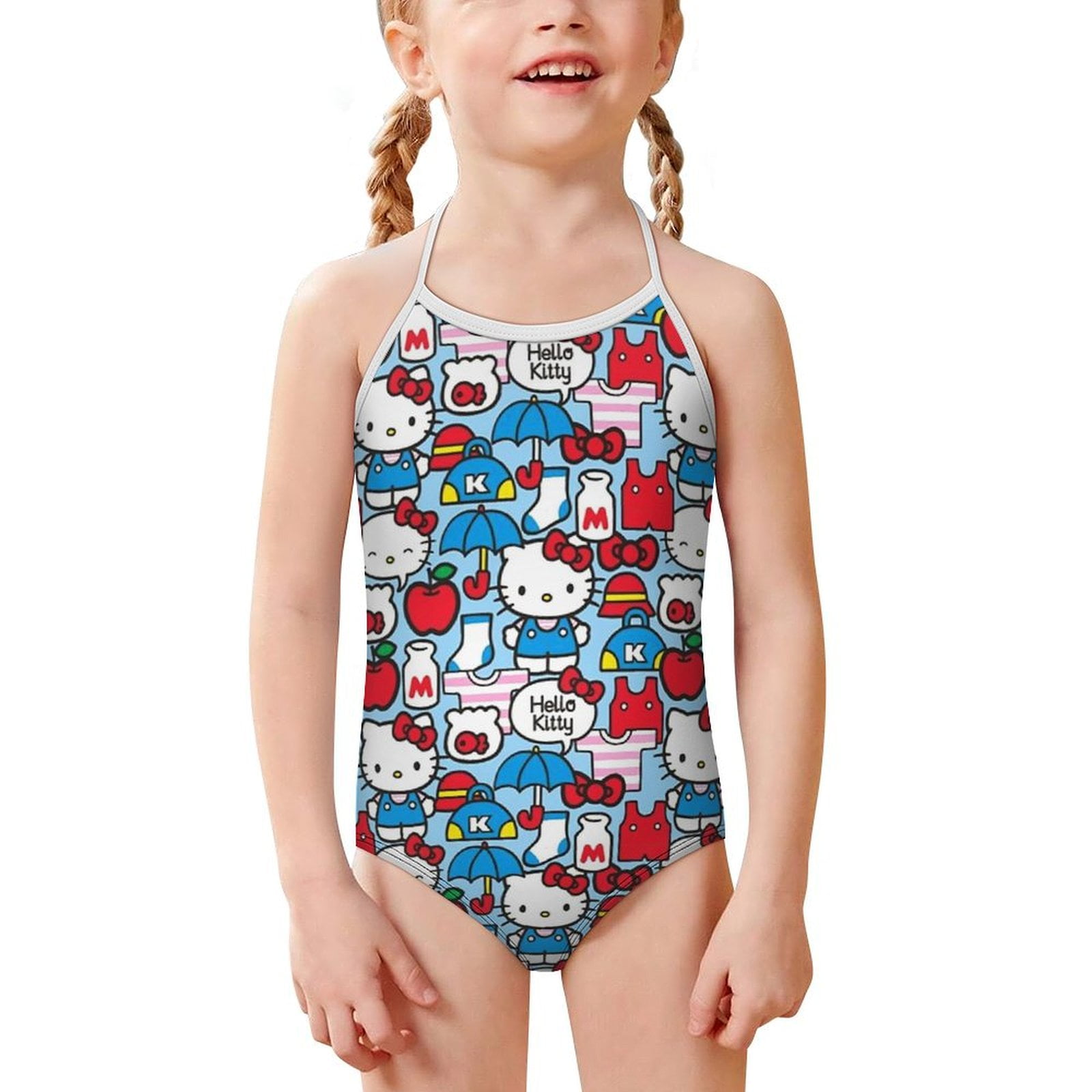 Hello Kitty Swimsuit Sets for Girls 7-8T Cute Swimsuit Hello Kitty ...