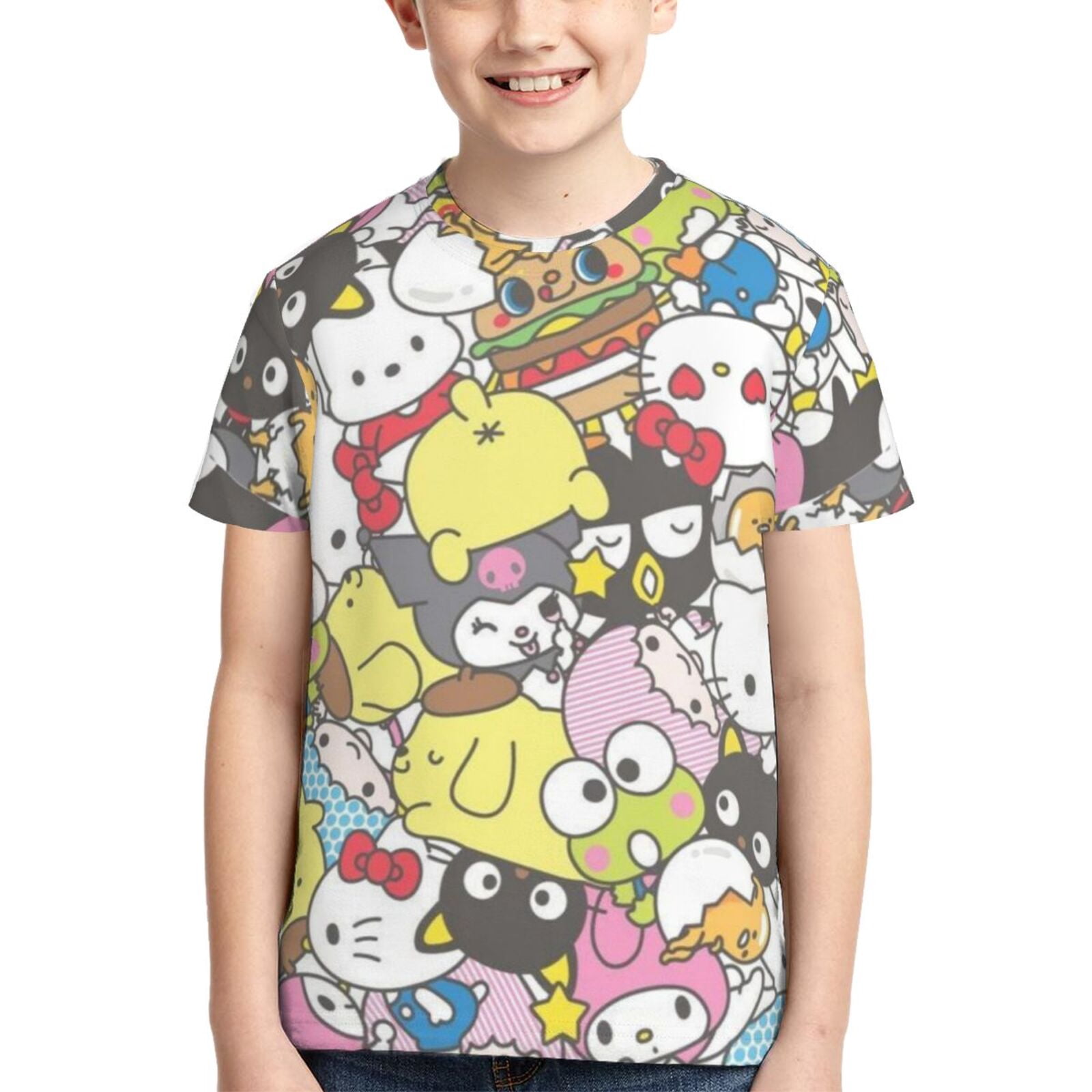 Hello Kitty T Shirts For Girls Boys, 3d Print Cartoon Graphics T Shirt ...