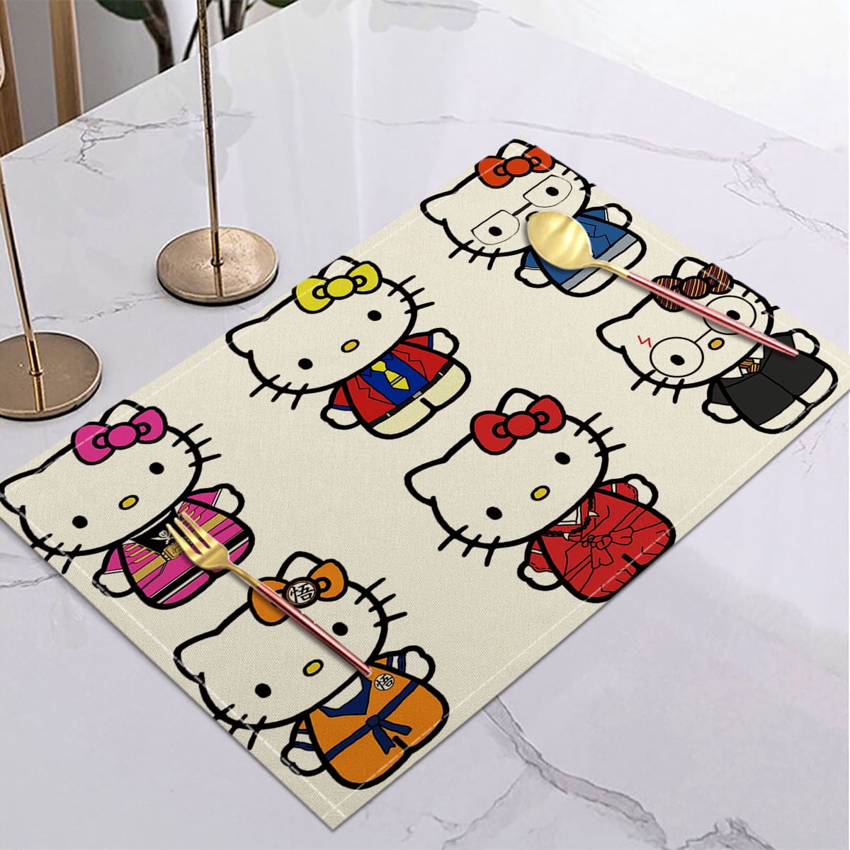 Hello Kitty Table Mat, Tabletop Decor Reusable Washable Party ...