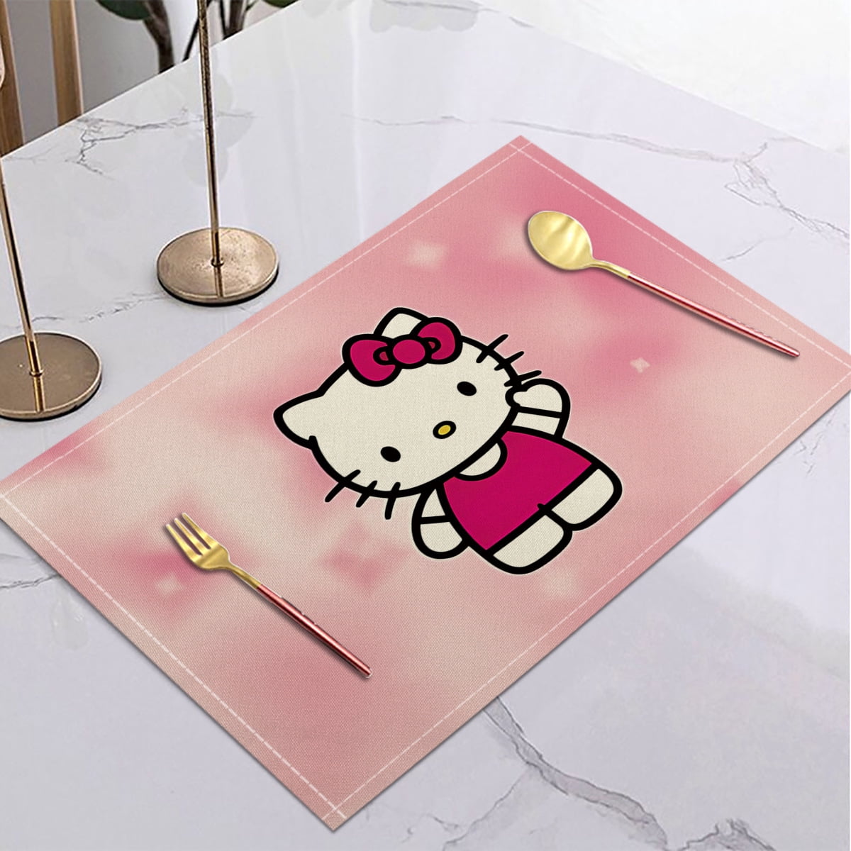 Hello Kitty Table Mat, Tabletop Decor Reusable Washable Party ...