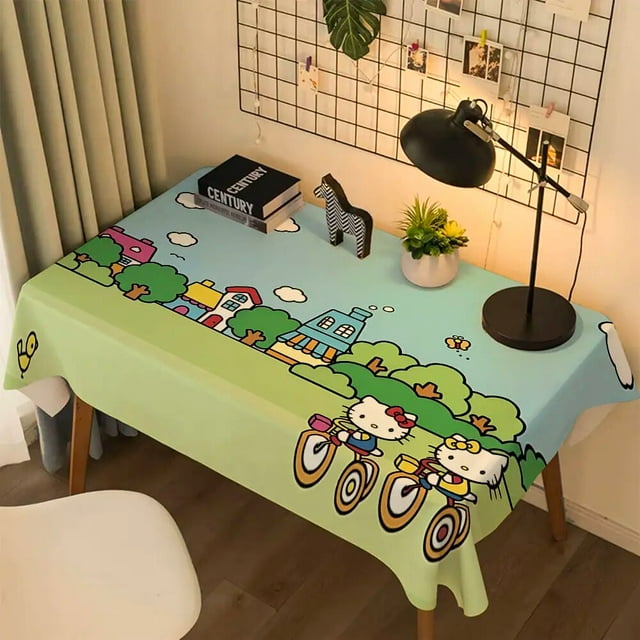 Hello Kitty Tablecloth Kawaii Sanrio Cute Anime Toys for Kids Dormitory ...