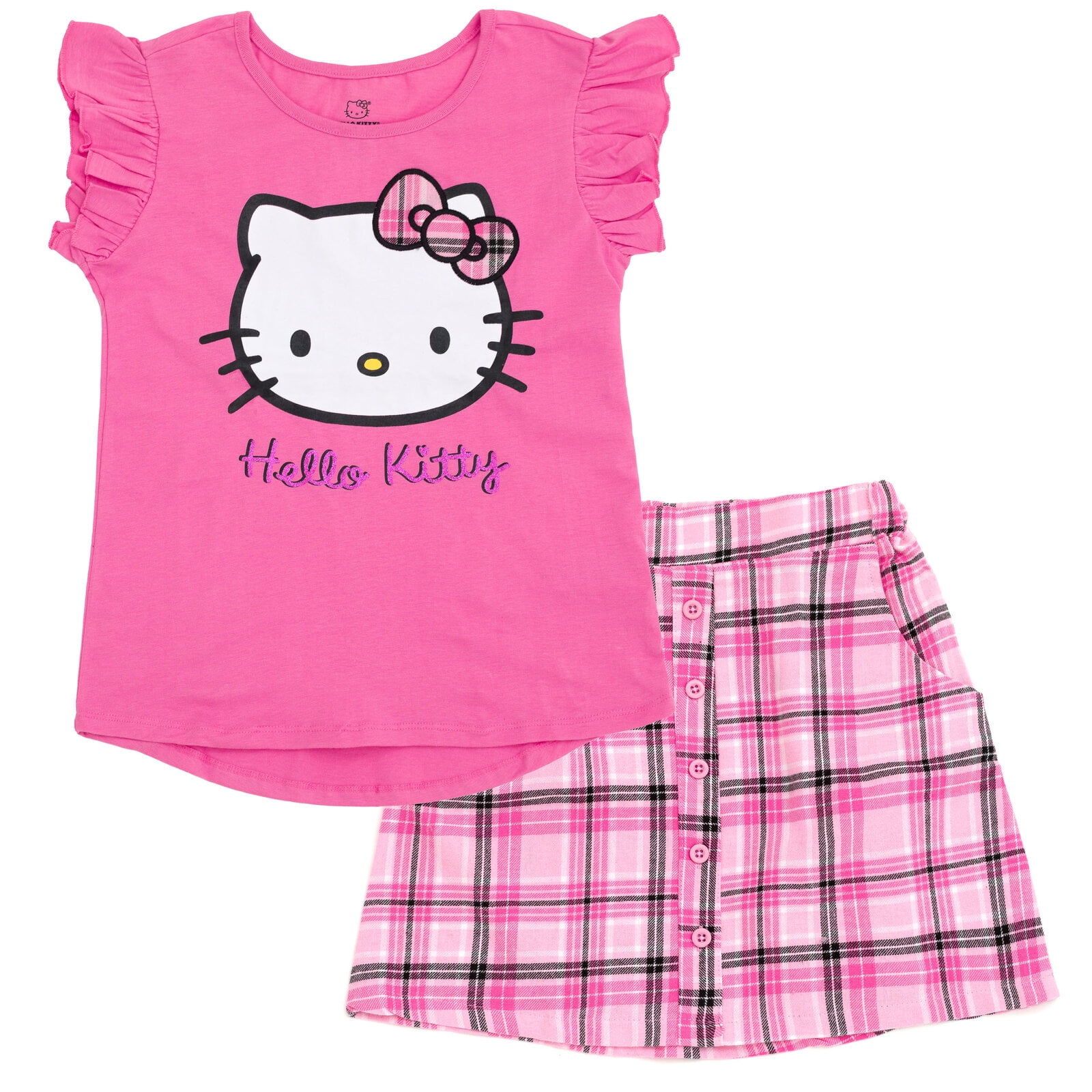 Hello Kitty Tank Top and Skirt Plaid Little Kid to Big Kid - Walmart.com