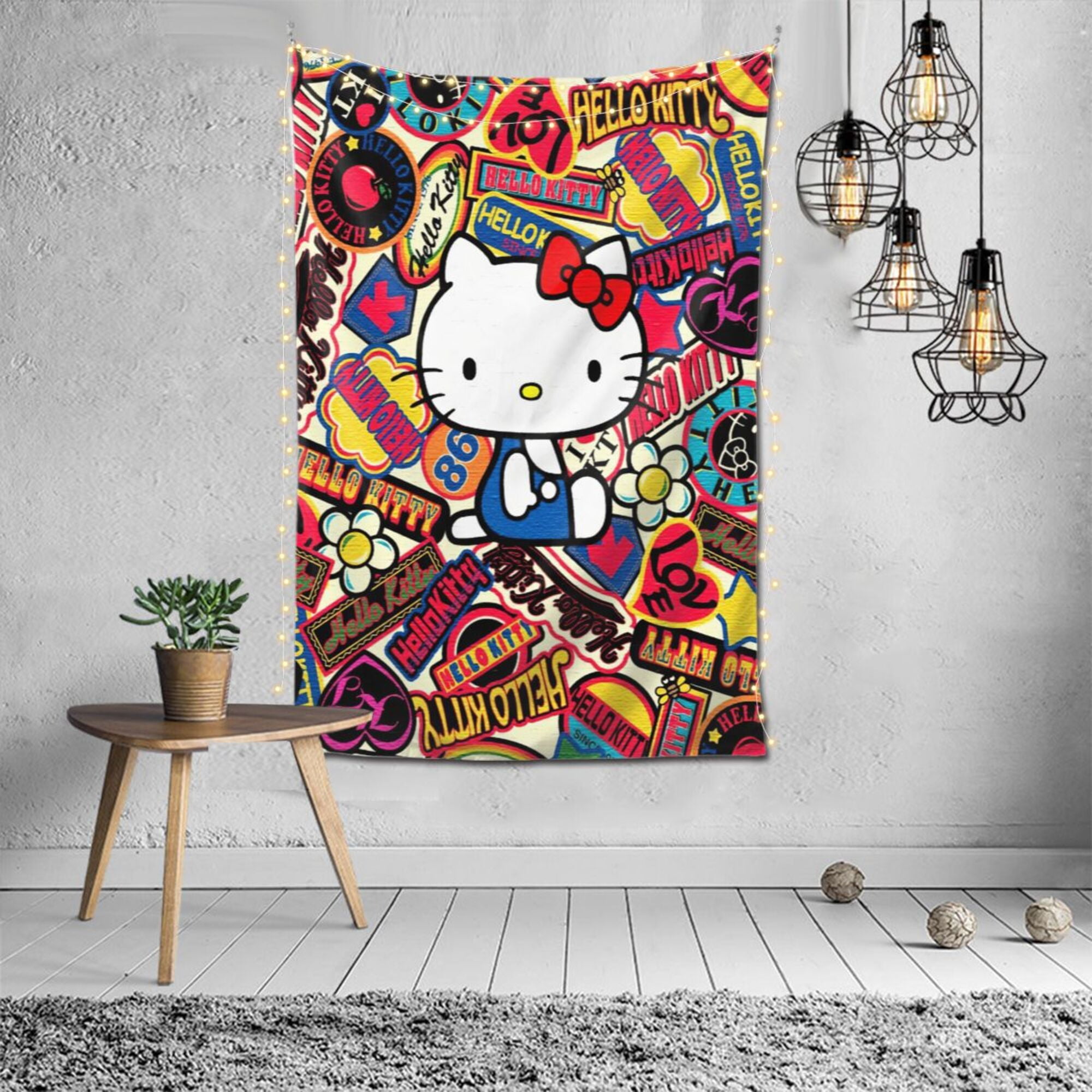 Hello Kitty Tapestry Aesthetic Cute Room Decor Tapestry Birthday ...