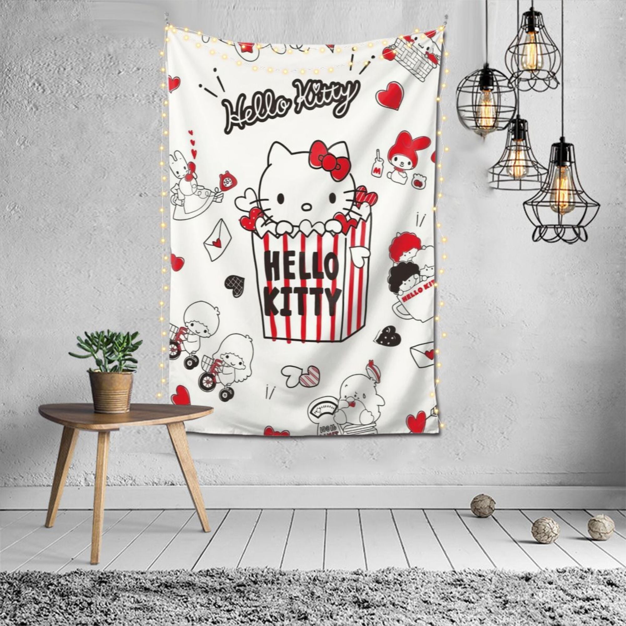 Hello Kitty Tapestry Aesthetic Cute Room Decor Tapestry Birthday ...