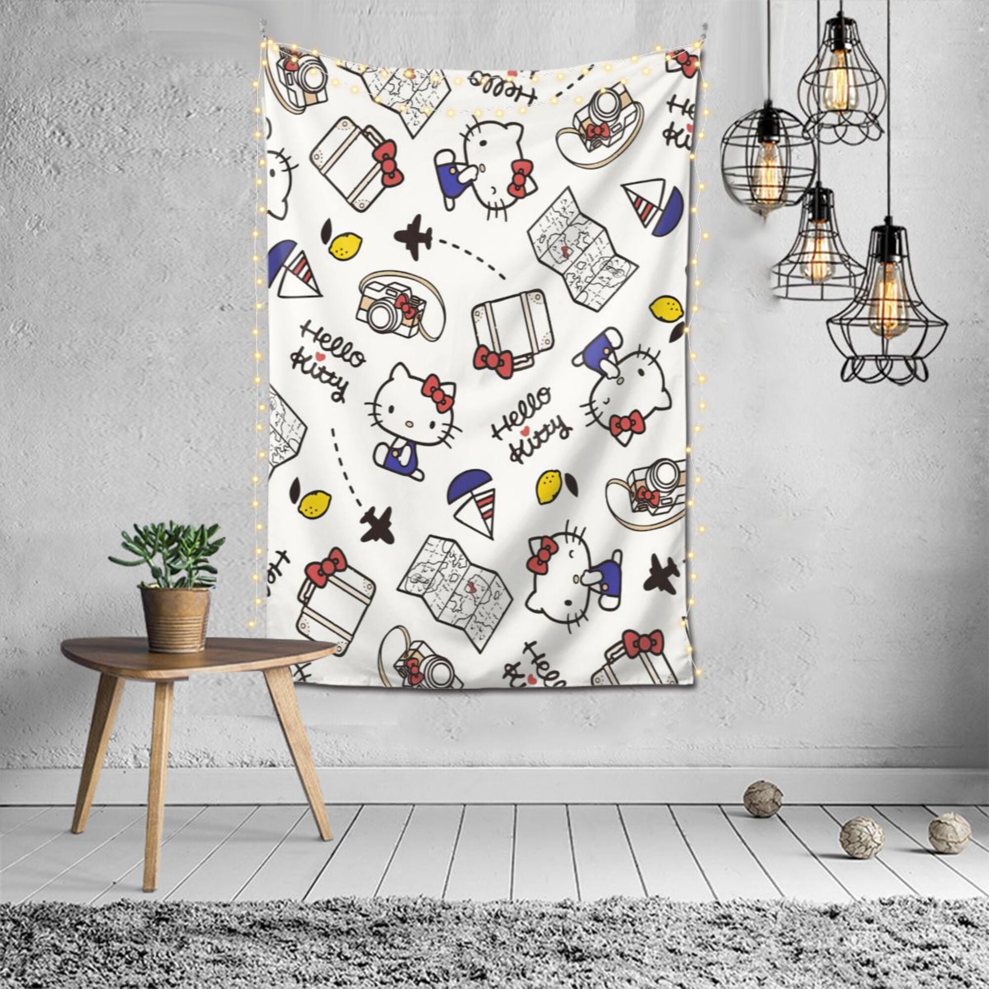 Hello Kitty Tapestry Aesthetic Cute Room Decor Tapestry Birthday ...