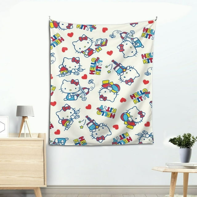 Hello Kitty Tapestry Aesthetic Cute Room Decor Tapestry Birthday ...