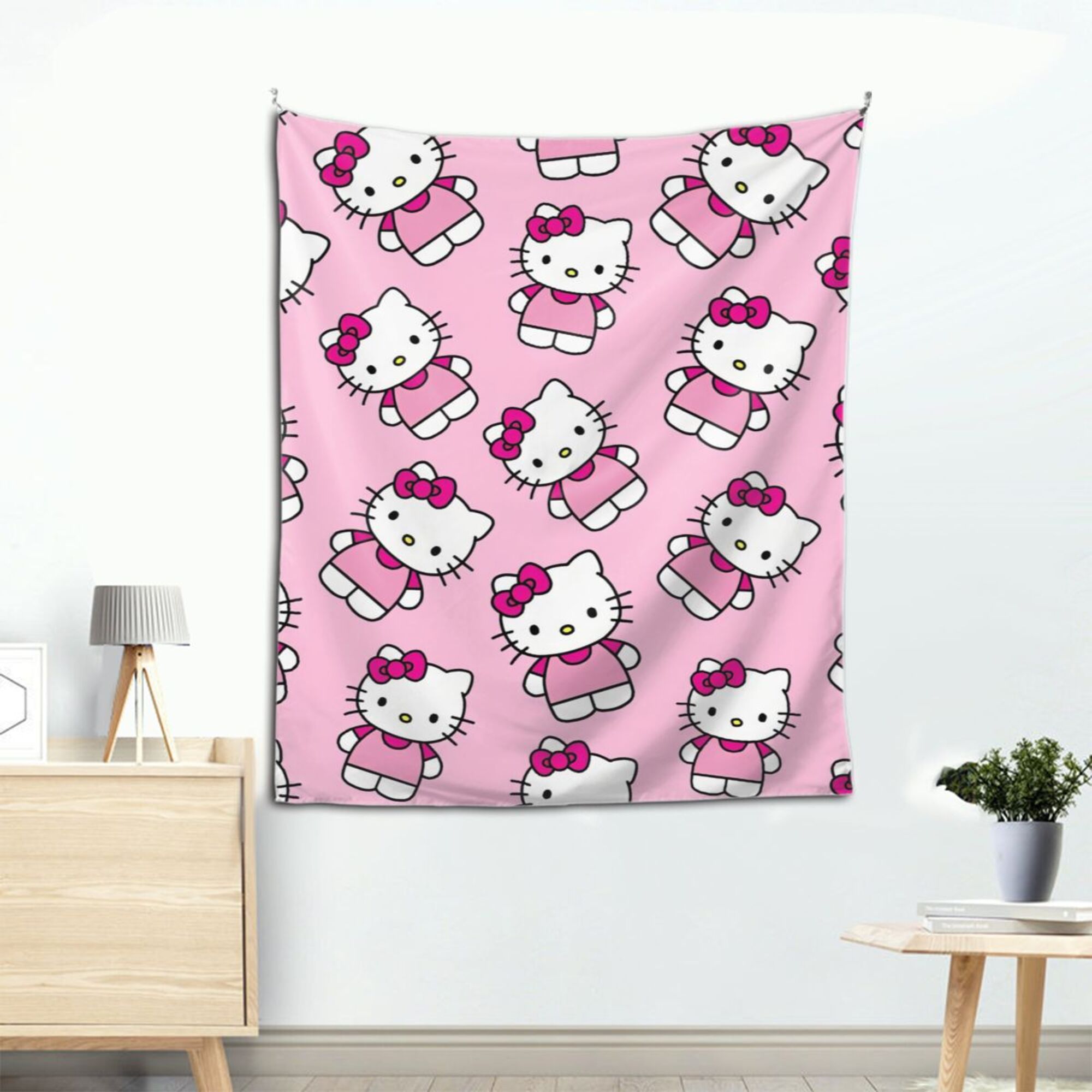 Hello Kitty Tapestry Aesthetic Cute Room Decor Tapestry Birthday ...
