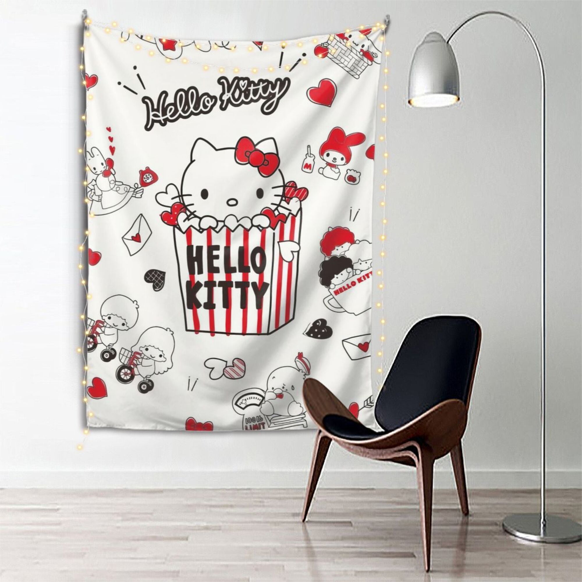 Hello Kitty Tapestry Aesthetic Cute Room Decor Tapestry Birthday ...