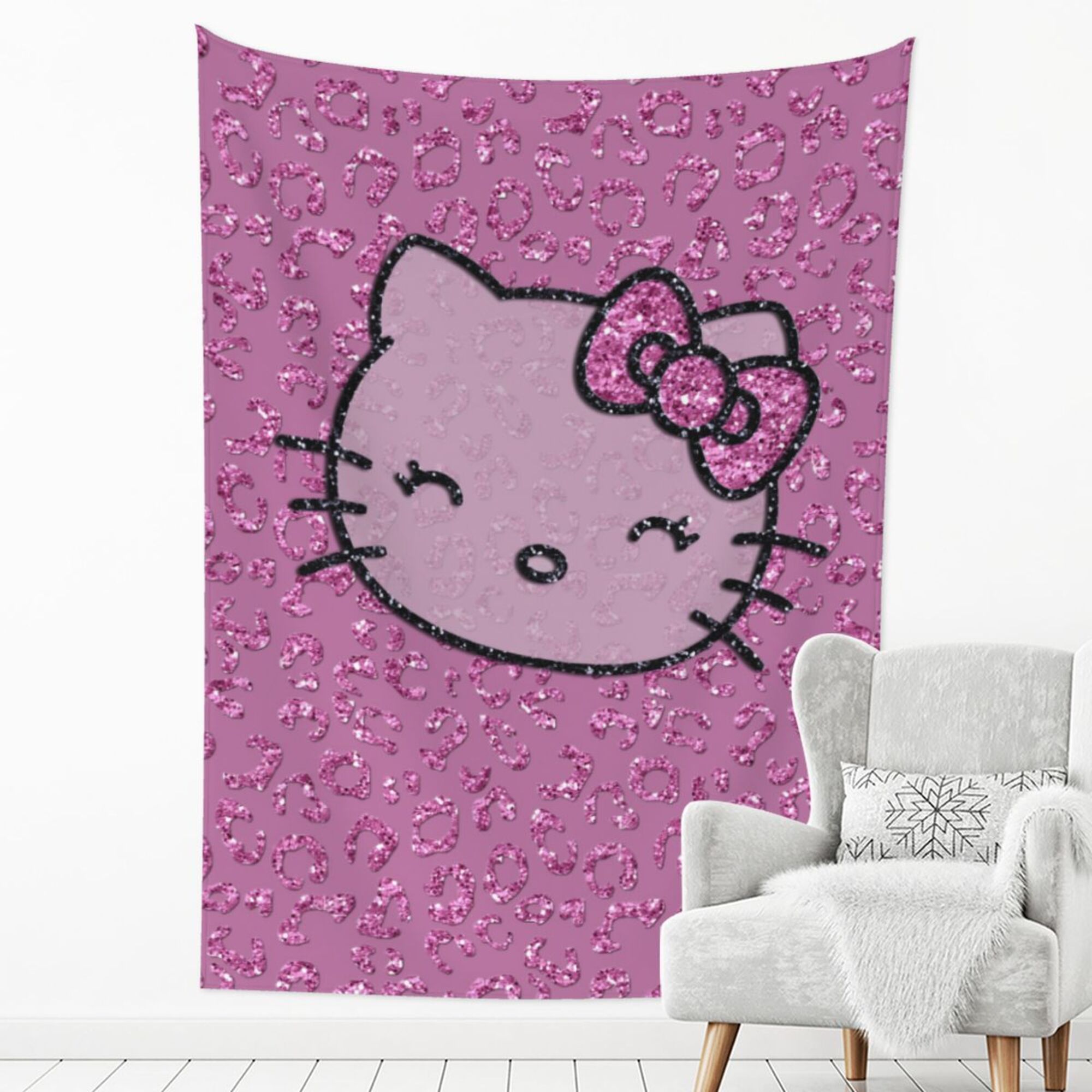 Hello Kitty Tapestry Aesthetic Cute Room Decor Tapestry Birthday ...