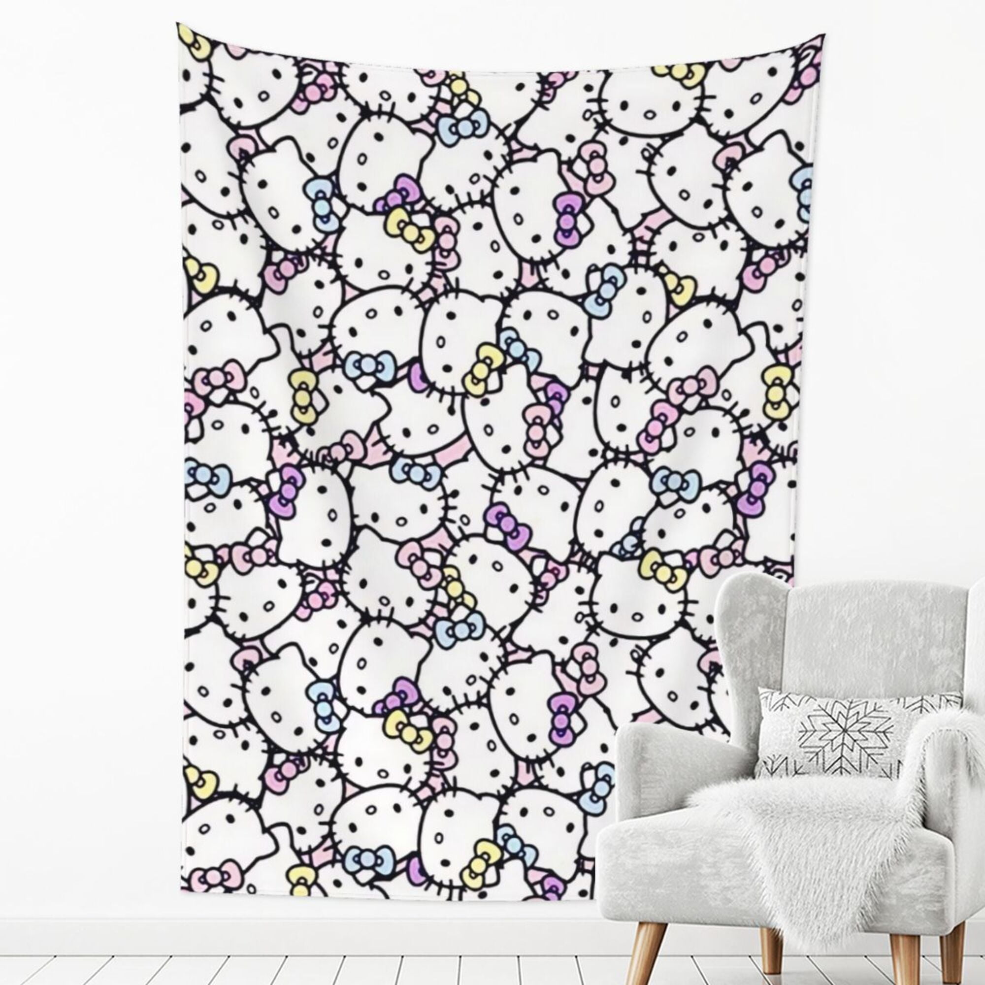 Hello Kitty Tapestry Aesthetic Cute Room Decor Tapestry Birthday ...