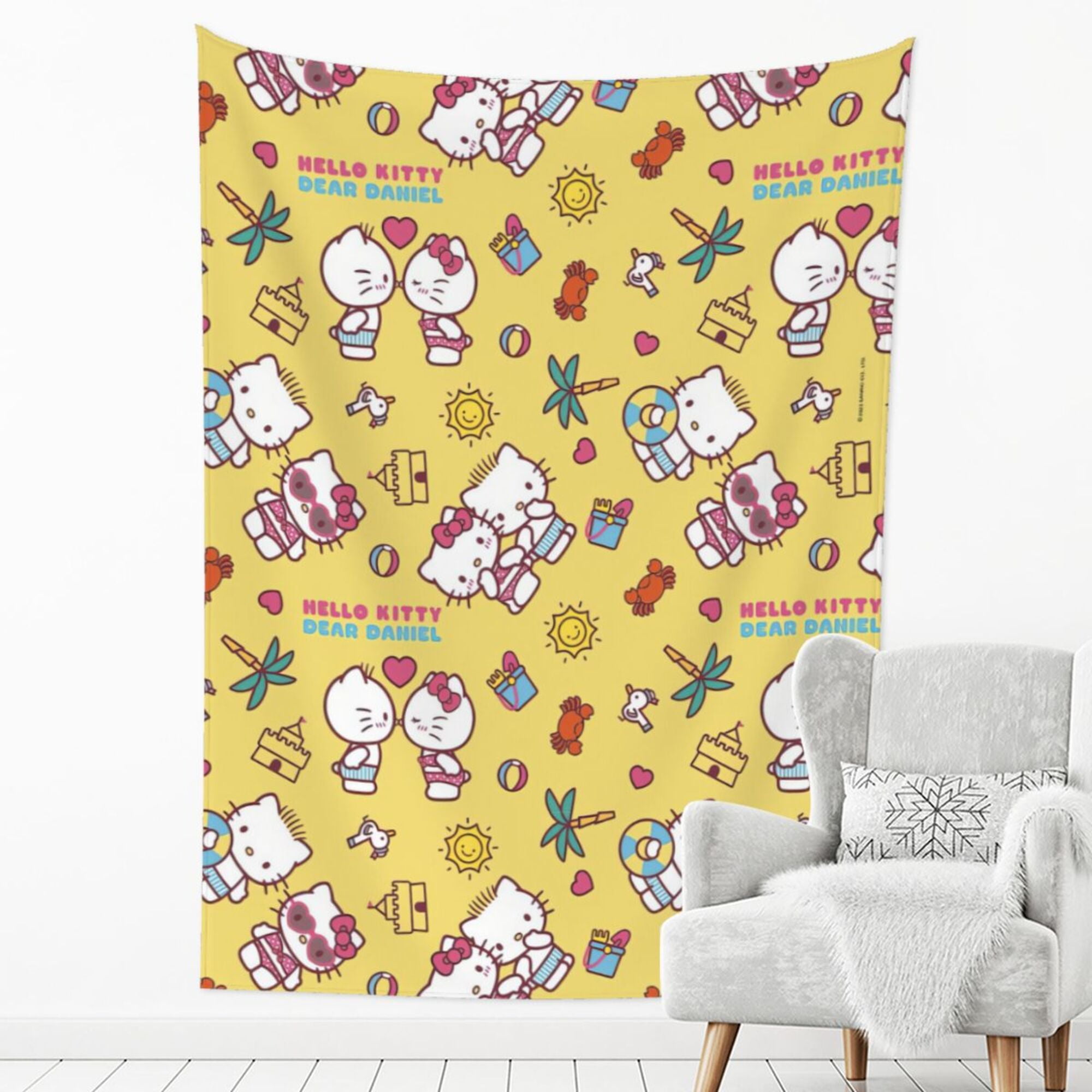 Hello Kitty Tapestry Aesthetic Cute Room Decor Tapestry Birthday ...