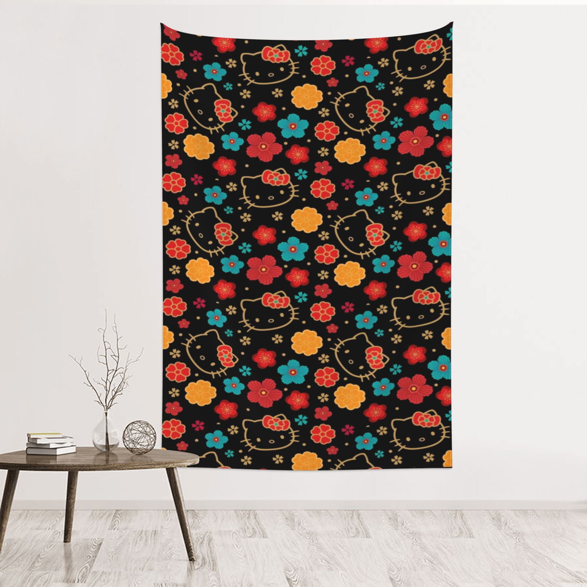 Hello Kitty Tapestry Aesthetic Wall Hanging for Living Room Bedroom Art ...